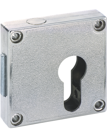 Aufschraub Möbelschloss vernickelt 7405/40 PZ gelocht - JuNie | KOCH Freiburg GmbH