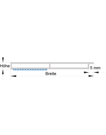 Deckleiste 60/15 mit Fahne mit SK - EXTE | KOCH Freiburg GmbH